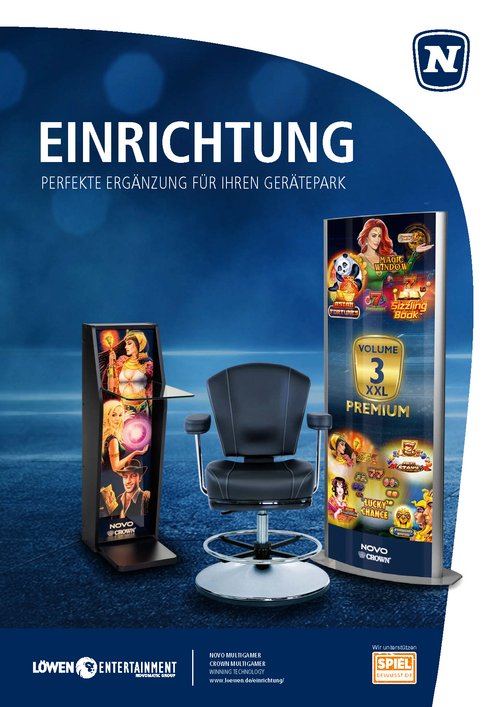 Neuer Einrichtungskatalog von LÖWEN ENTERTAINMENT